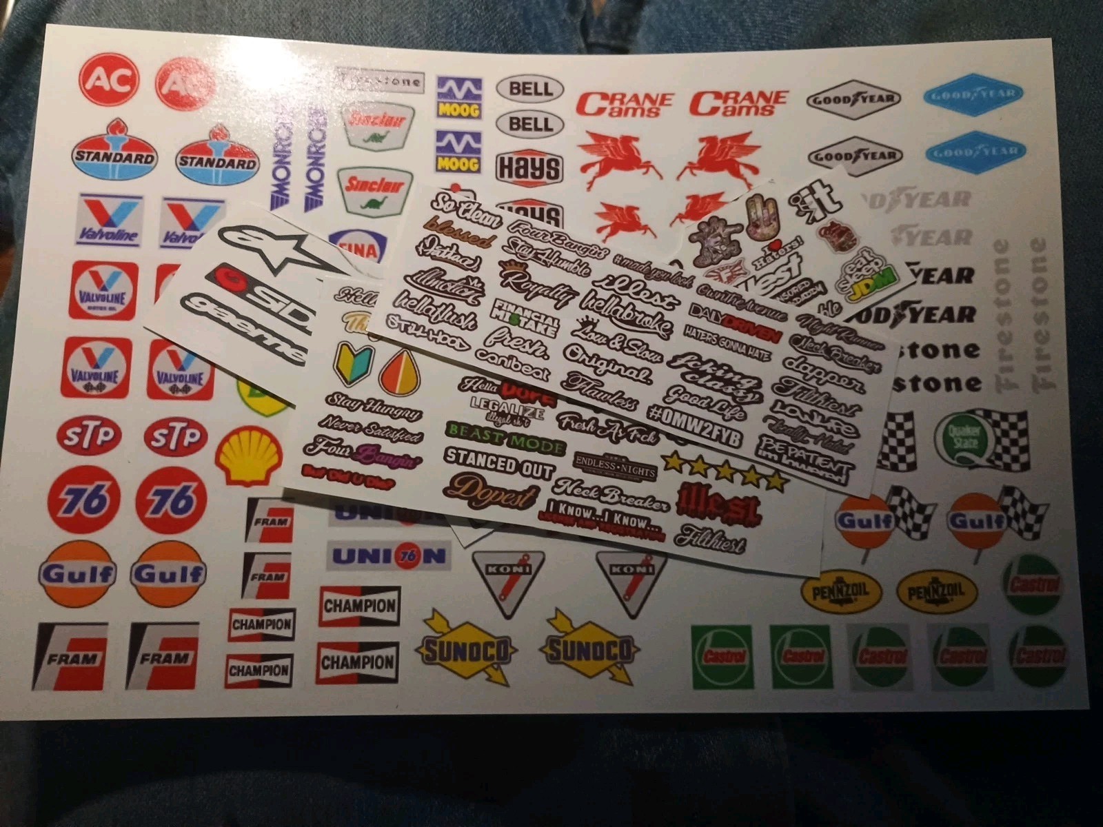 1/10 Scale Waterslide Decal Graffiti/Sponsor Logos Multiple ...