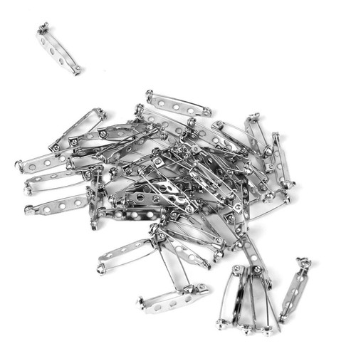 100 Pcs Back Hole Backs Safety Clasp Brooch Bulk Brooches Metal Pin | eBay