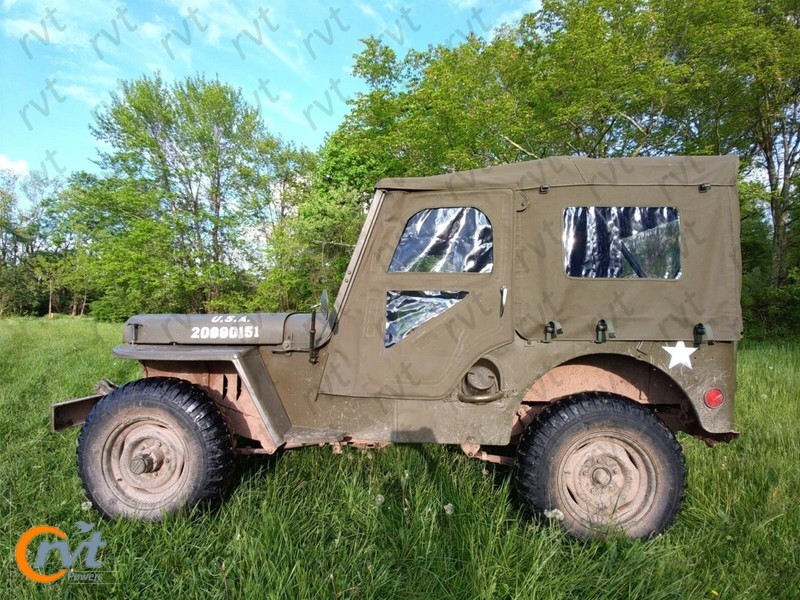 Soft Top For Jeep Willys M38A1/M38/CJ5 +Cross Bow frame Olive Green ...