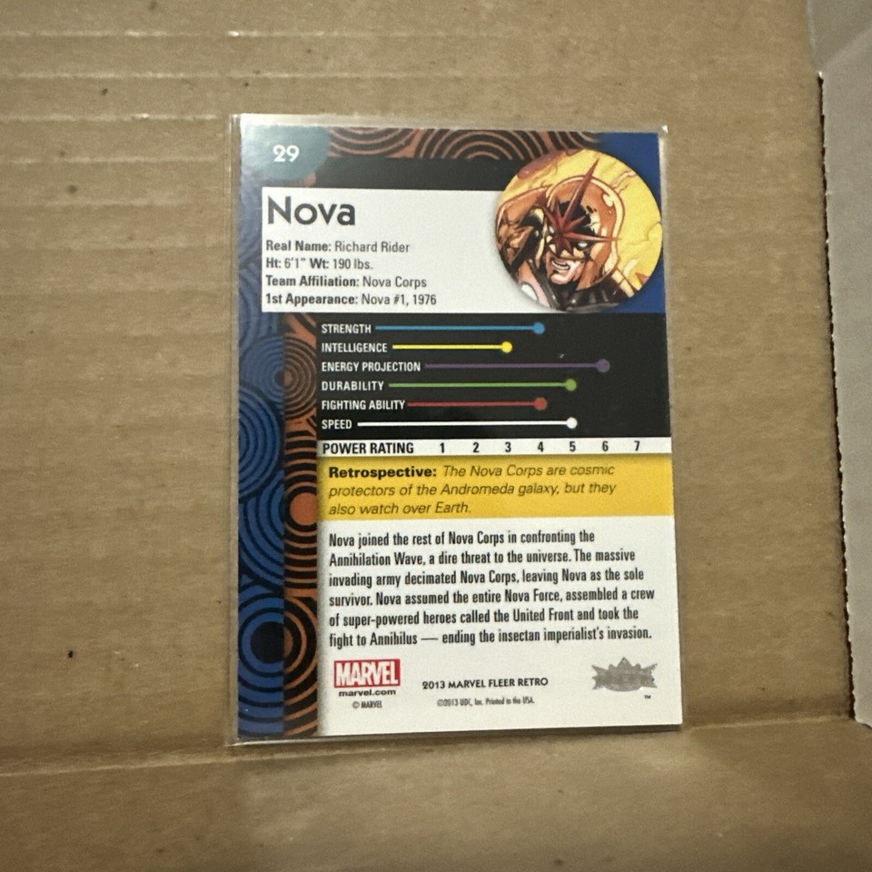 2013 Marvel Fleer Retro Nova #29 | eBay