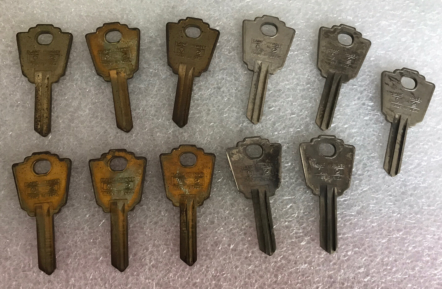 11X Vintage Curtis Key Co. Blank Key "Bulldog Logo" No. OL-2 Made in ...