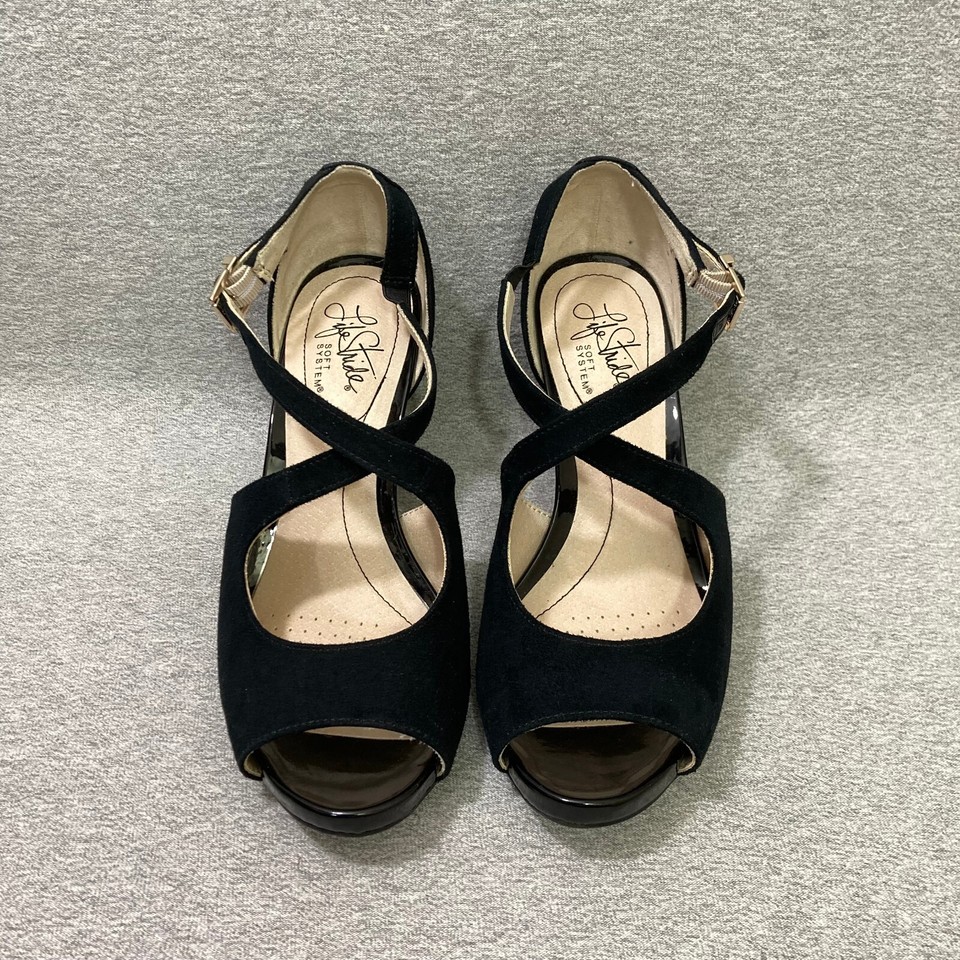 LifeStride Soft System Shoes Women's Size 7.5M Black Maria Suede Pump ...