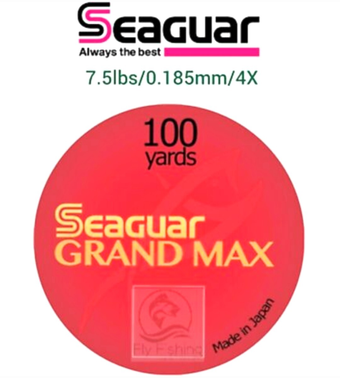 Seaguar GRAND MAX Fluorocarbon 100 Yards LEADER Line Tippet RIVERGE Fly ...