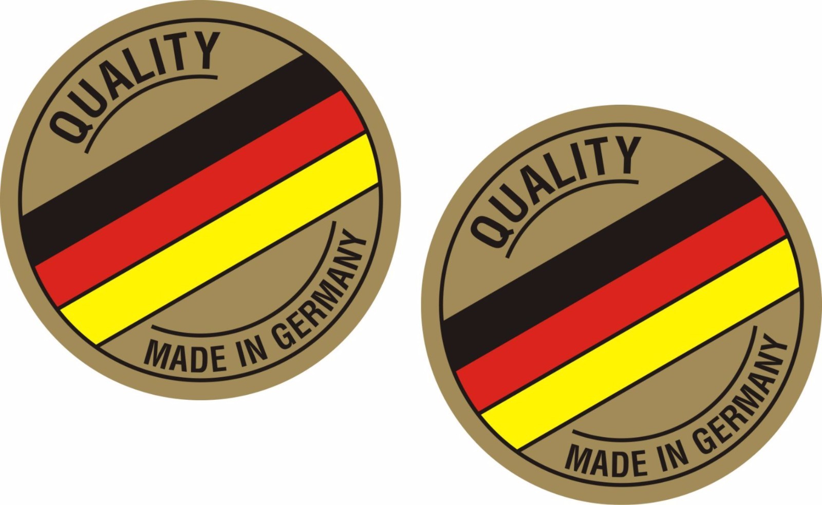 2 x Made In German Stickers Car Surf Vinyl Decal Sticker EURO DUBV ...
