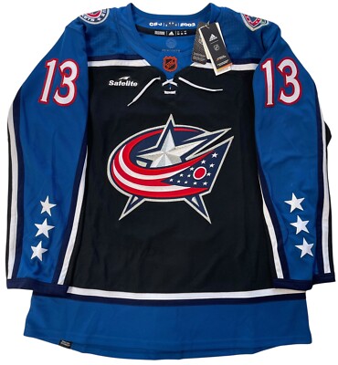 JOHNNY GAUDREAU AUTHENTIC ADIDAS BLUE JACKETS REVERSE RETRO 2.0 JERSEY ...