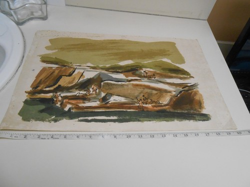 Leonard Pytlak (1910-1998) Color Lithograph Figures On Rocky Beach | eBay