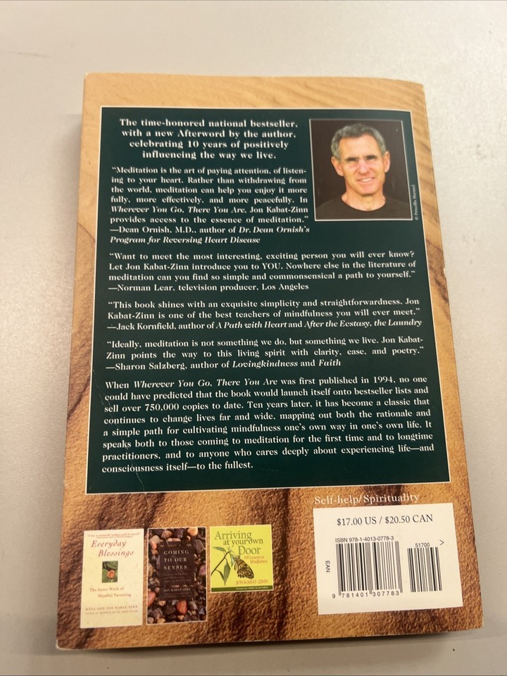 Wherever You Go, There You Are, Jon Kabat-Zinn, Hardcover | eBay