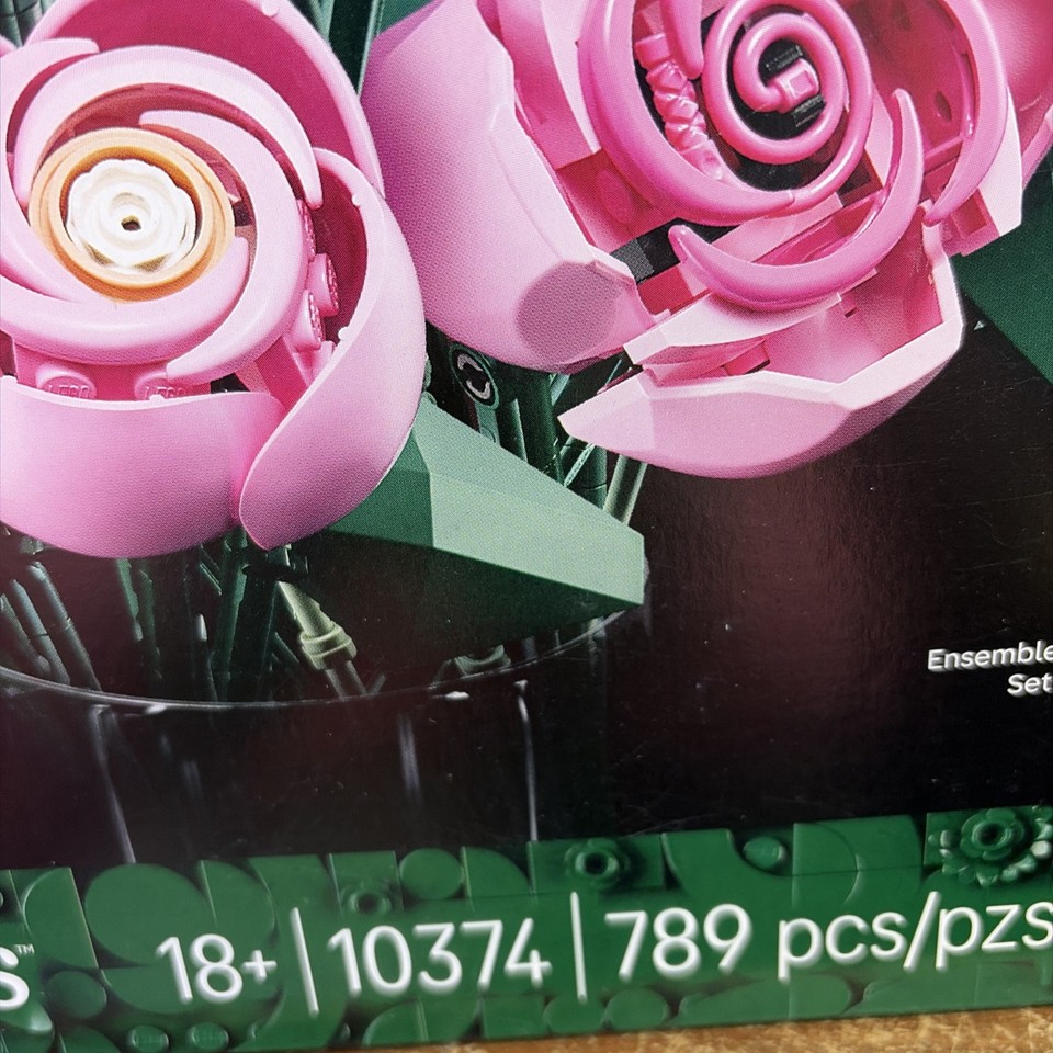 LEGO Botanicals Bouquet of Pink Roses 10374 Building Kit (789 Pieces ...