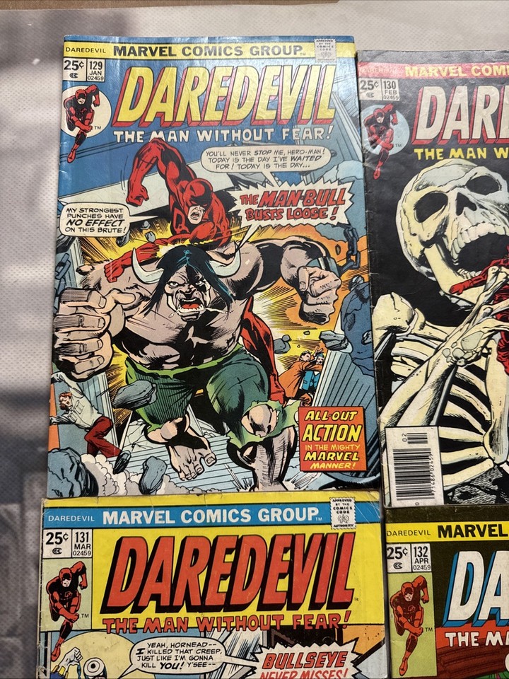 DAREDEVIL 129 130 131 Key 132 Key Bullseye Bronze Marvel Comics B17Joe ...
