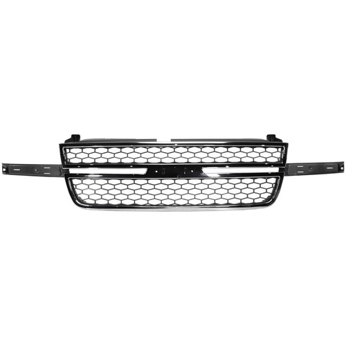 New Grille Plastic Chrome Gray Fits 2003-06 Chevrolet Silverado 1500 Hd ...