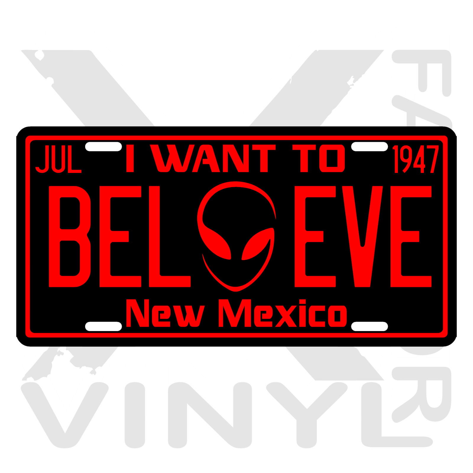 Area 51 Alien UFO Crash Roswell Metal License Plate FASTFREE SHIPPING 8 ...