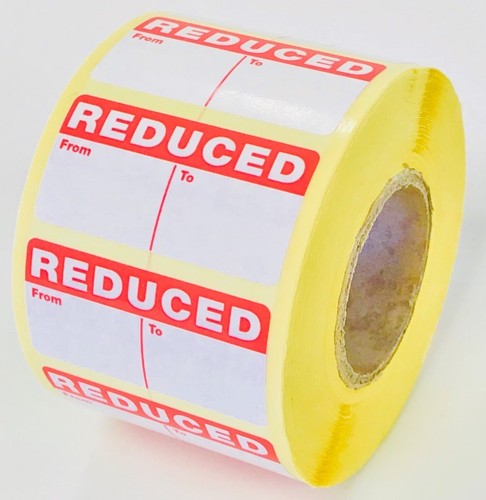Reduced From To Labels - Promotional Retail Labels - 50 x 25mm - 1,000 ...