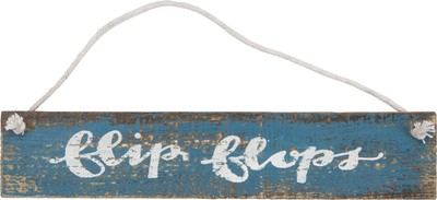 FLIP FLOPS Primitives By Kathy Rustic Handpainted Wood Slat Hanging ...