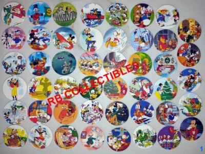 Disney Characters - Cardboard Picture Discs - Set of 47 - New | eBay