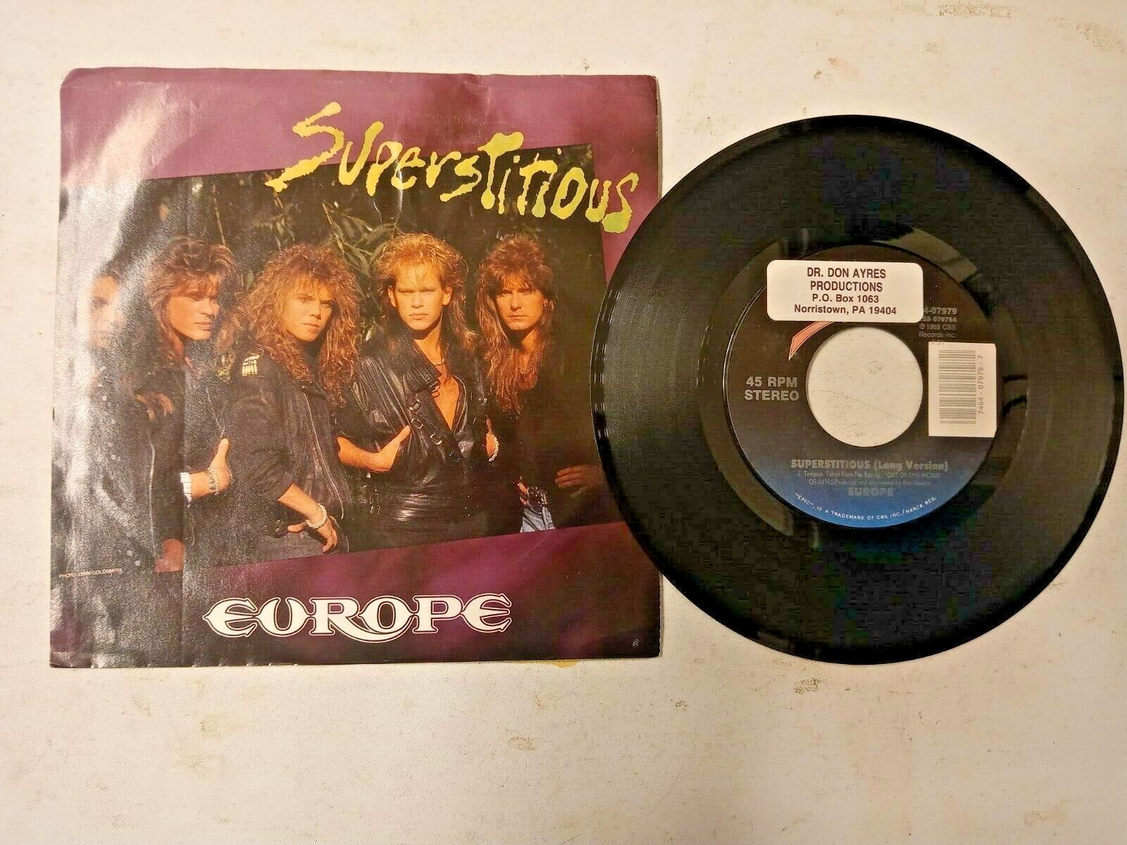 Europe ‎– Superstitious - 7" Vinyl Single 1988 #2 | eBay
