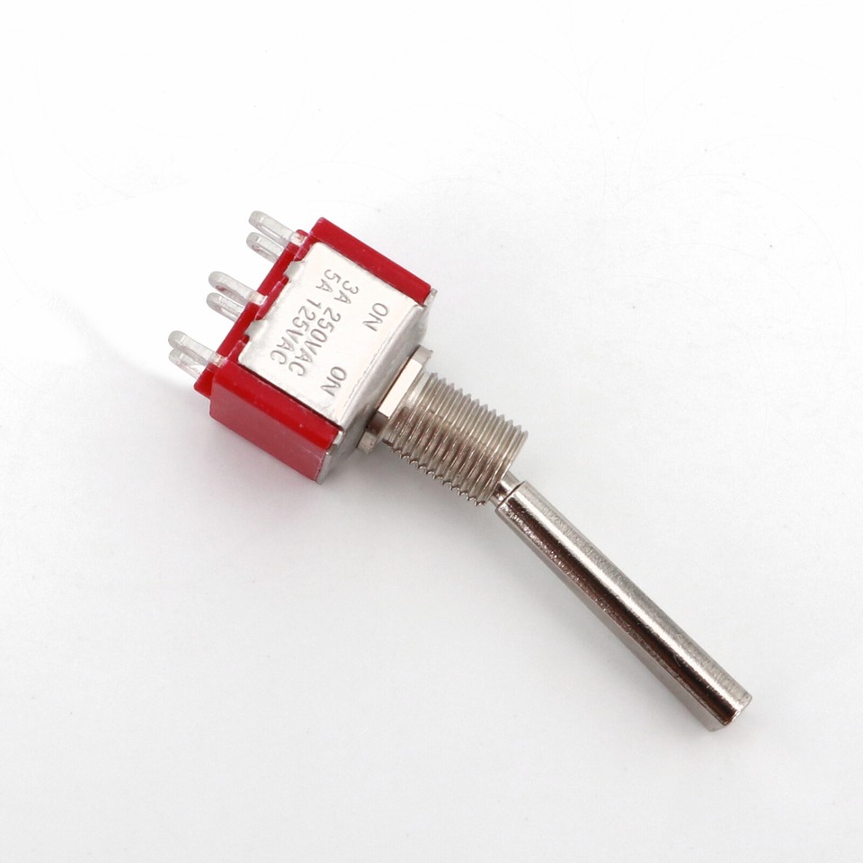 5Pcs SH 6Pin DPDT ON-ON 2 Position Long Flat Handle Remote Control ...