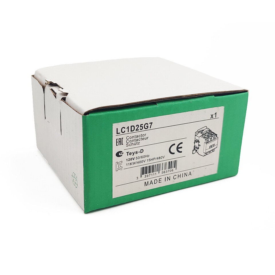 LC1D25G7 Contactor 120V coil 25A AC replace Schneider Contactor ...