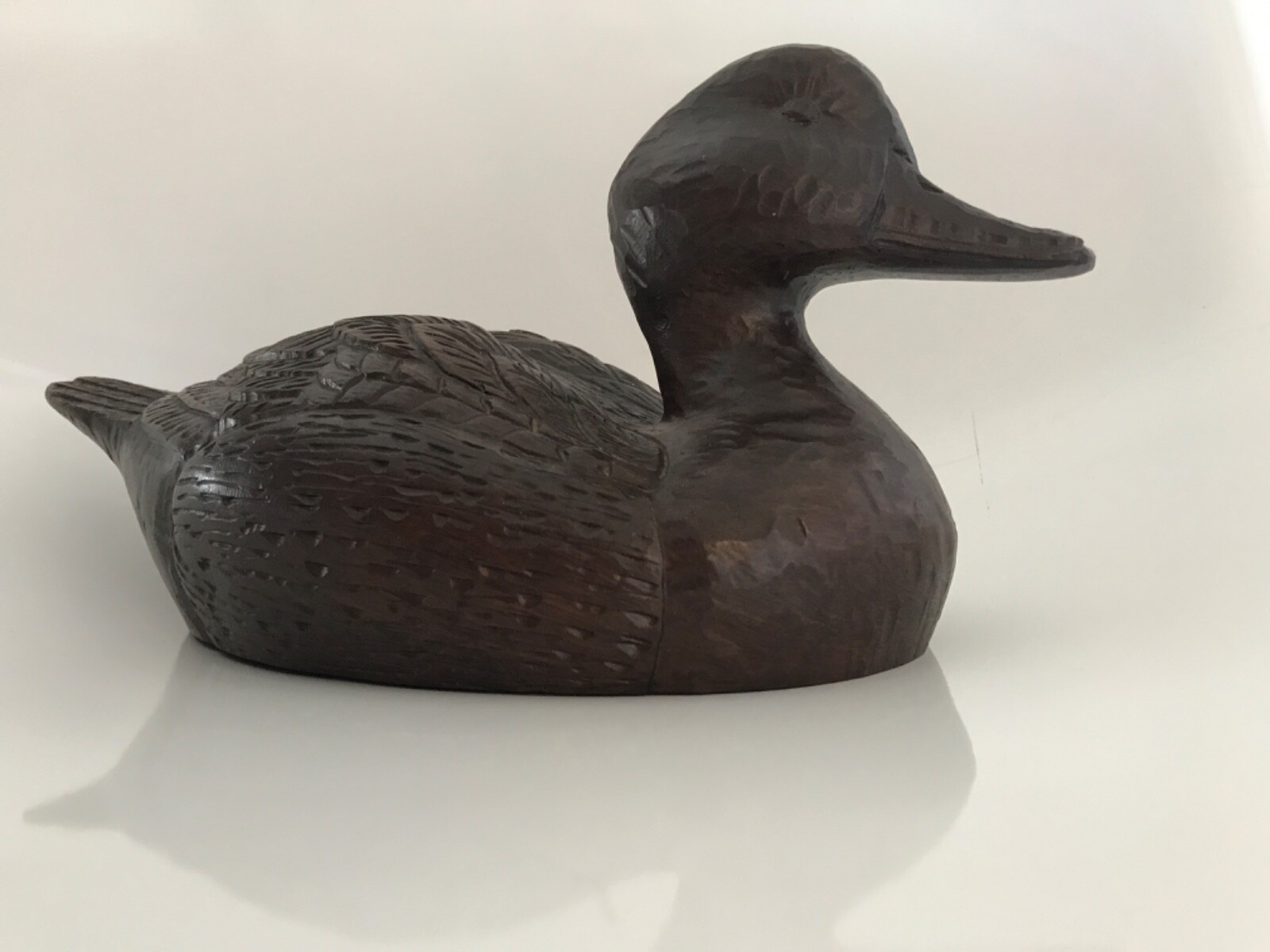 Vintage Red Mill Made In USA Wood Resin Carved Duck Decoy, Hunting ...