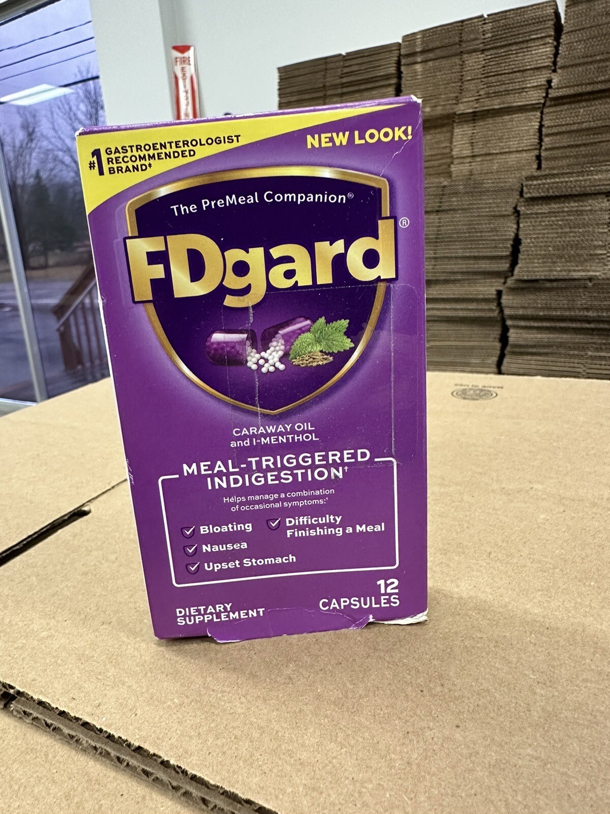 FDgard Indigestion PreMeal Companion 12ct Capsules Bloating Nausea ...