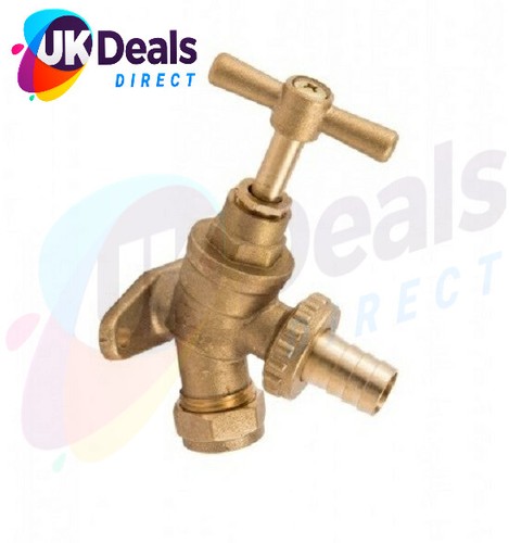 UKDD® Outside Bib Tap With Built In 15mm Wall Plate Elbow / Backplate ...