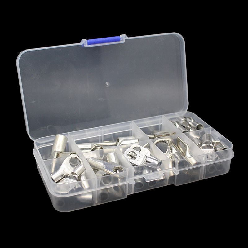 60PCS Electrical Wire Copper Lug Battery Cables Ring Connectors ...