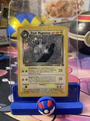 Pokemon TCG WOTC Team Rocket Dark Magneton 11/82 Holo Rare Vintage LP ...