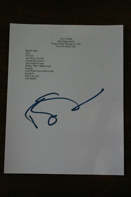 Boz Scaggs 2018 Wrigley Field Setlist with reproduction Boz Scaggs ...