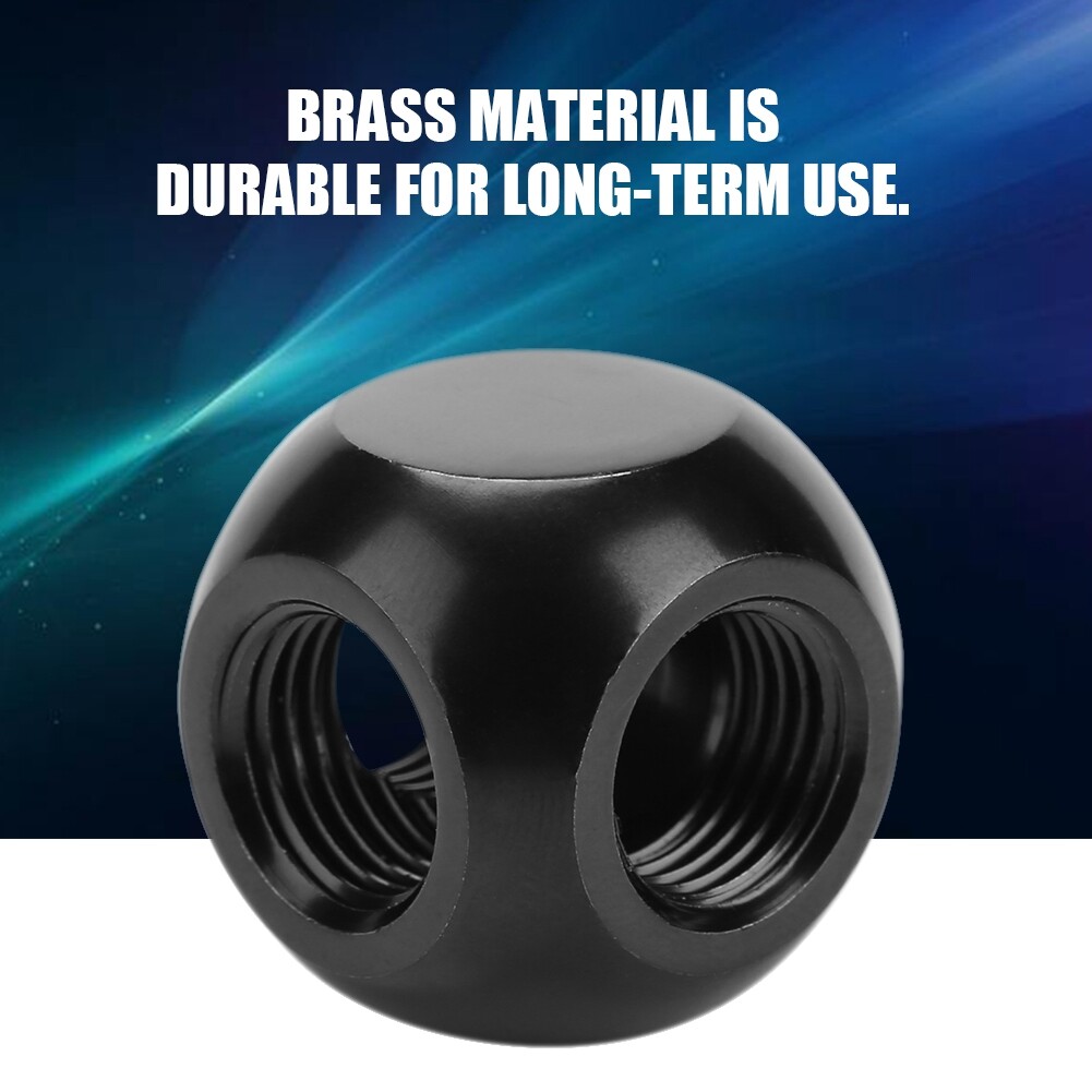 Computer Water Cooling Fitting Spherical Connector G1/4 Threaded 3 Way ...