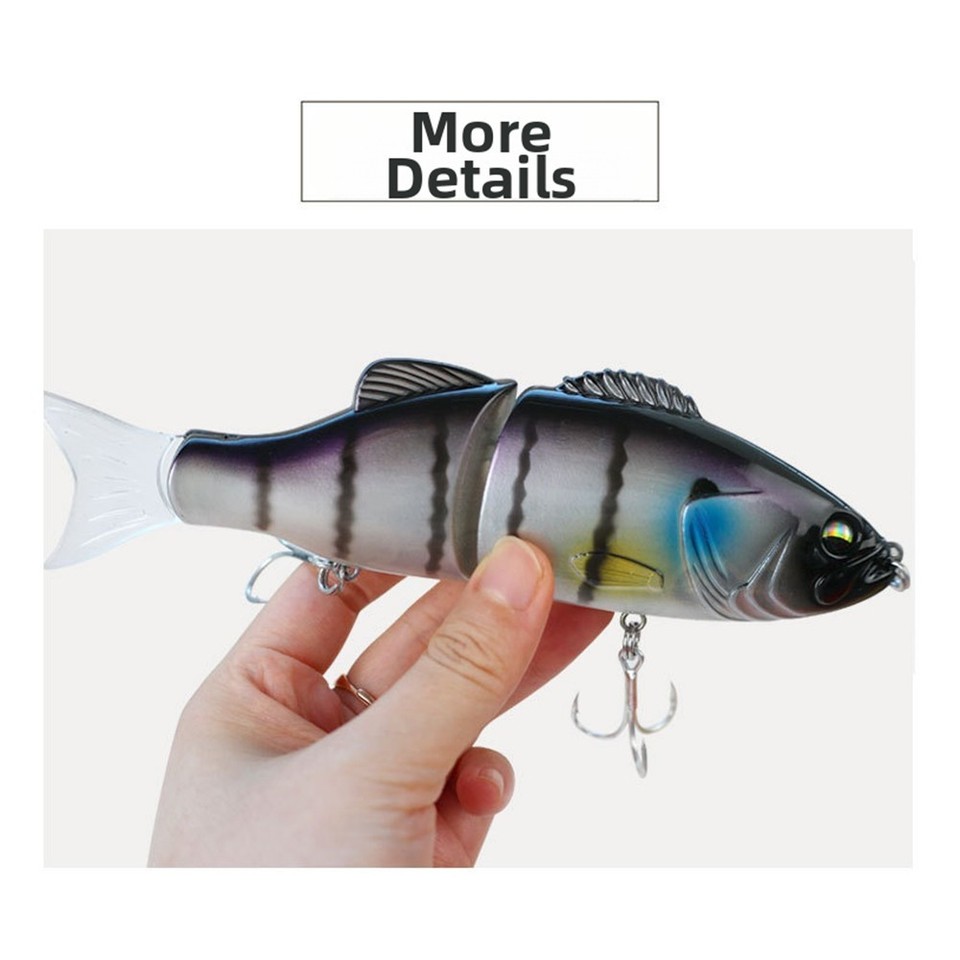 Detachable Tail Wing Hard Baits Beach Fishing 3D Fish Eyes Elastic Tail ...