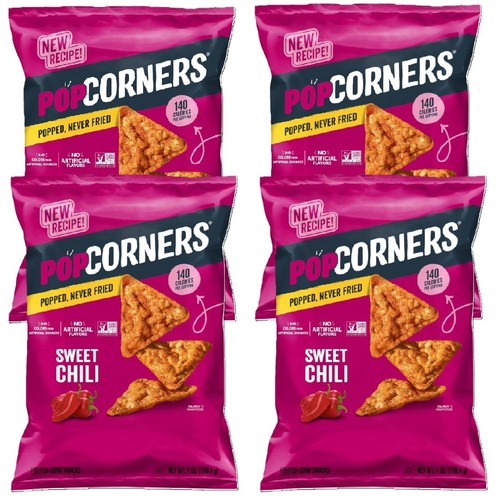 Popcorners SWEET CHILI Baked Popped Corn Snack Puffed Chips Vegan 7 Oz ...