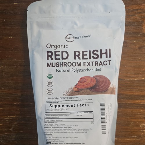 Organic Reishi Mushroom Powder, 16oz | 100:1 Extract, Red Reishi ...