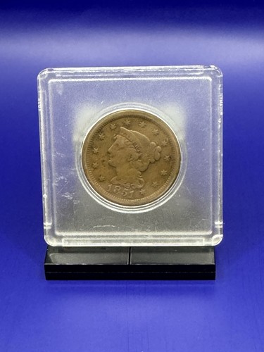 1851 Braided Hair Large Cent, Original U.S. 1c Type Coin | eBay