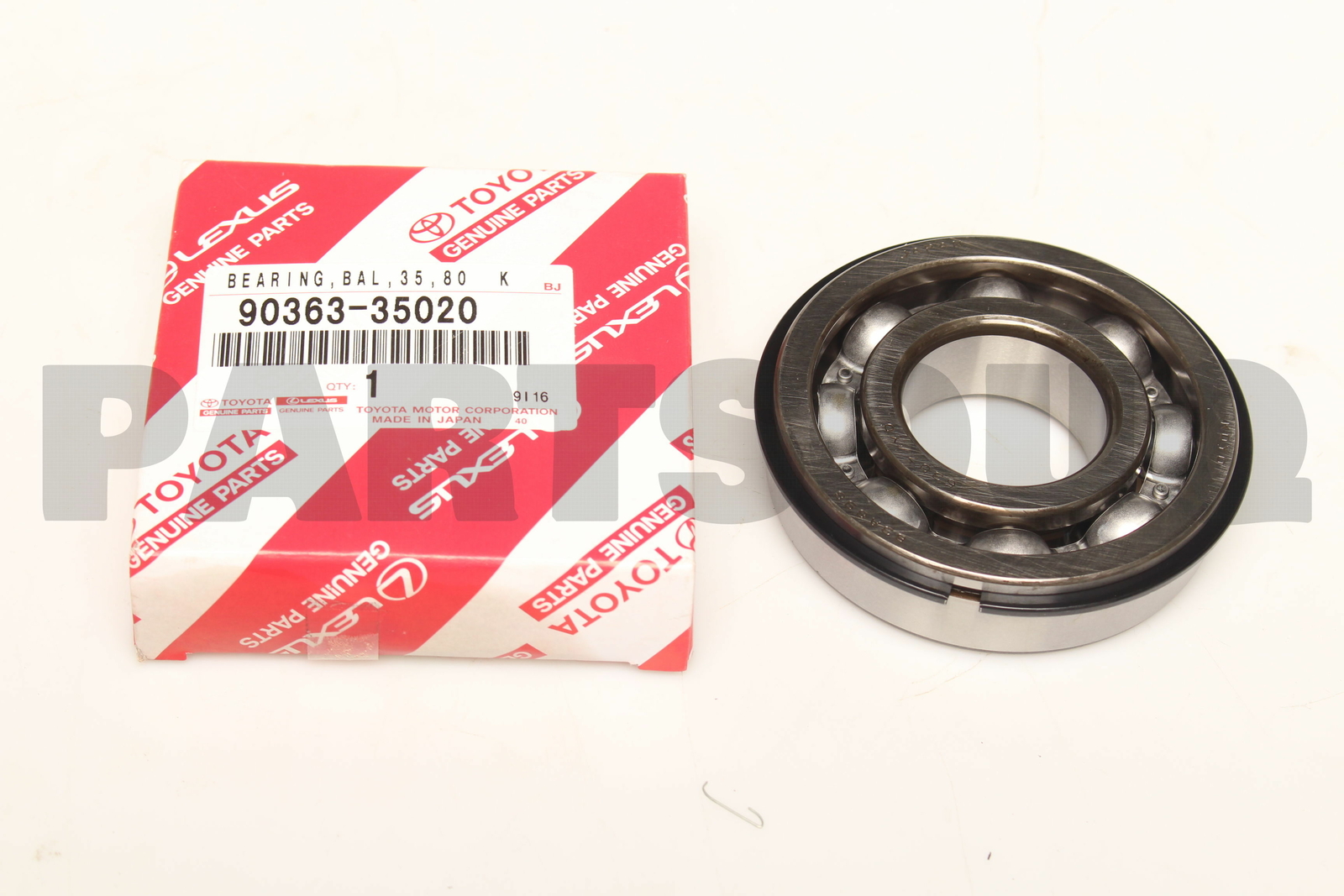 9036335020 Genuine Toyota BEARING, RADIAL BALL (FOR TRANSFER INPUT ...