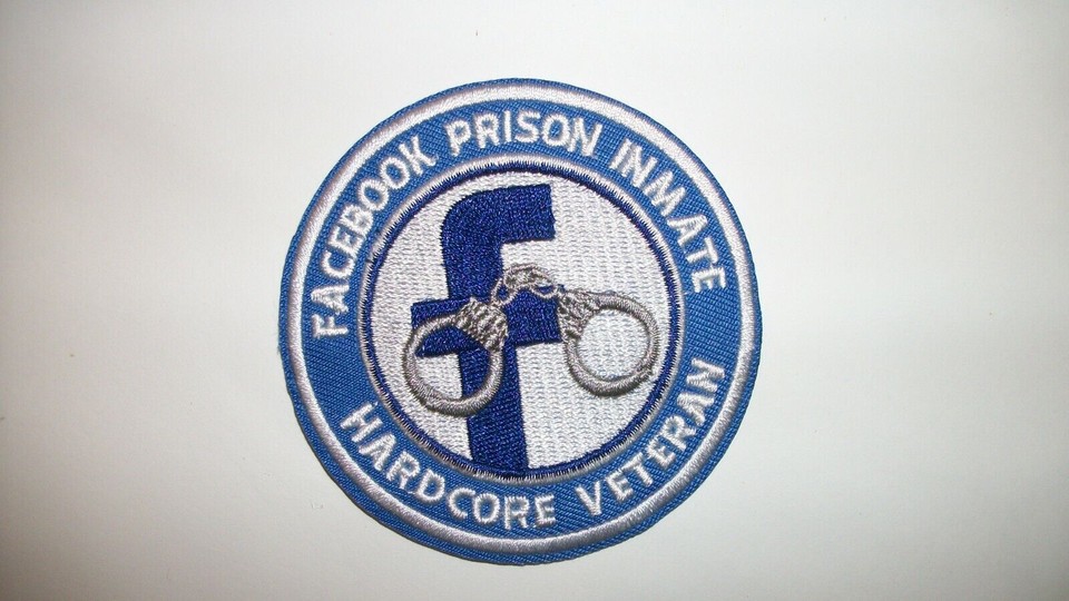Facebook Prison Inmate~Hardcore Veteran~Embroidered Patch~3" Round~Iron ...