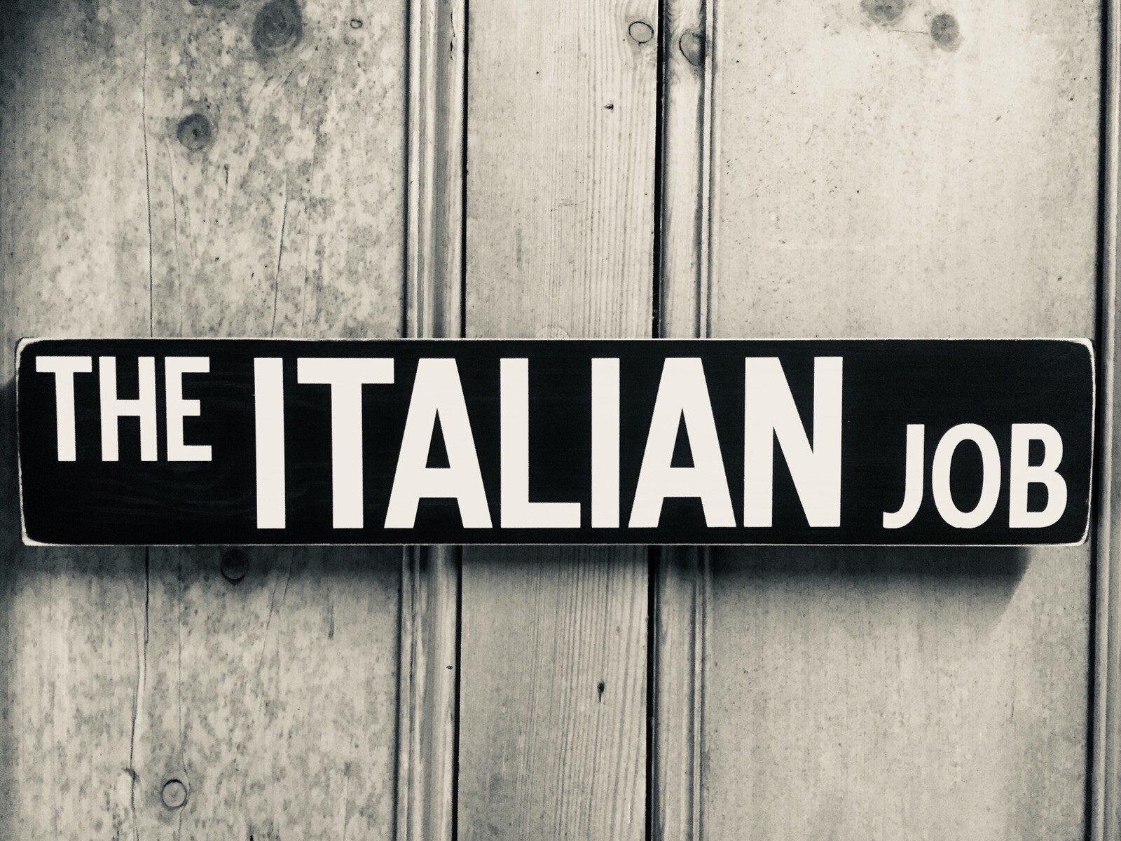 Italian Job vintage style sign Mini Cooper Rome British classic car ...