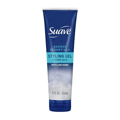 Suave Hair Gel Barber Essentials Styling Gel for Men, Strong Hold and ...
