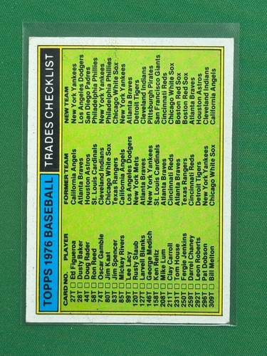 1976 Topps Baseball Traded Checklist #NNO | eBay