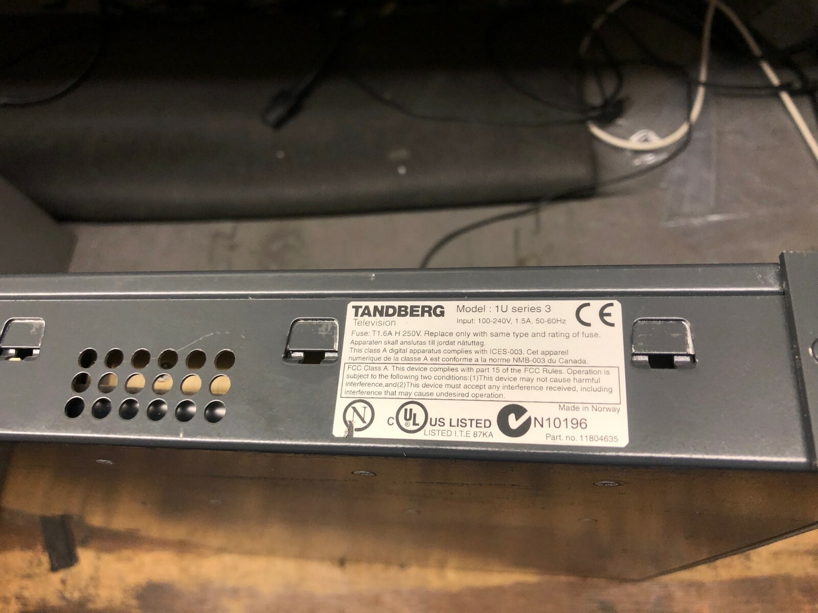 Tandberg TT1260 Standard Definition Receiver/Decoder 1U series 3 TT ...