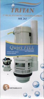 TOILET DUAL FLUSH VALVE SYPHON OVAL PUSH BUTTON | eBay UK