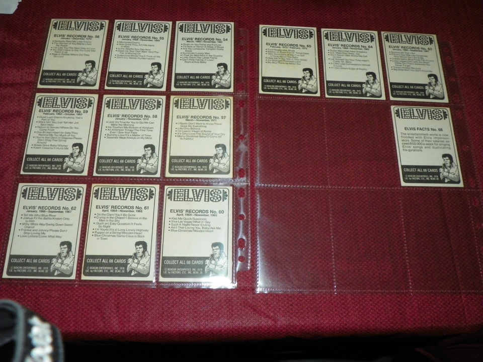 1978 Elvis Presley Boxcar Trading Cards COMPLETE Set 1-66 RARE BOTH #24 ...