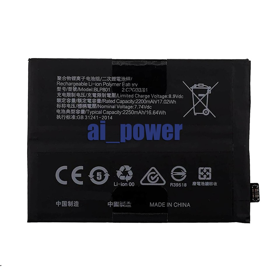 For Oneplus 8T One Plus 8T Replacement Internal Battery ( BLP801 ...