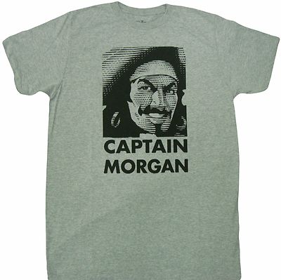 Captain Morgan Face Logo Adult T-Shirt - Licensed & Official Rum Drink ...