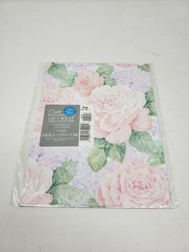 Carlton Cards Wedding Birthday Roses Gift Wrap Wrapping Paper Square ...