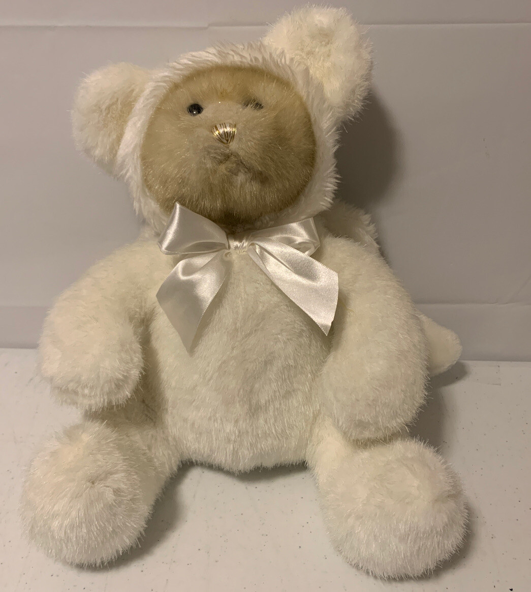 PBC International Inc White Angel Teddy Bear Plush Very Clean PL400 | eBay