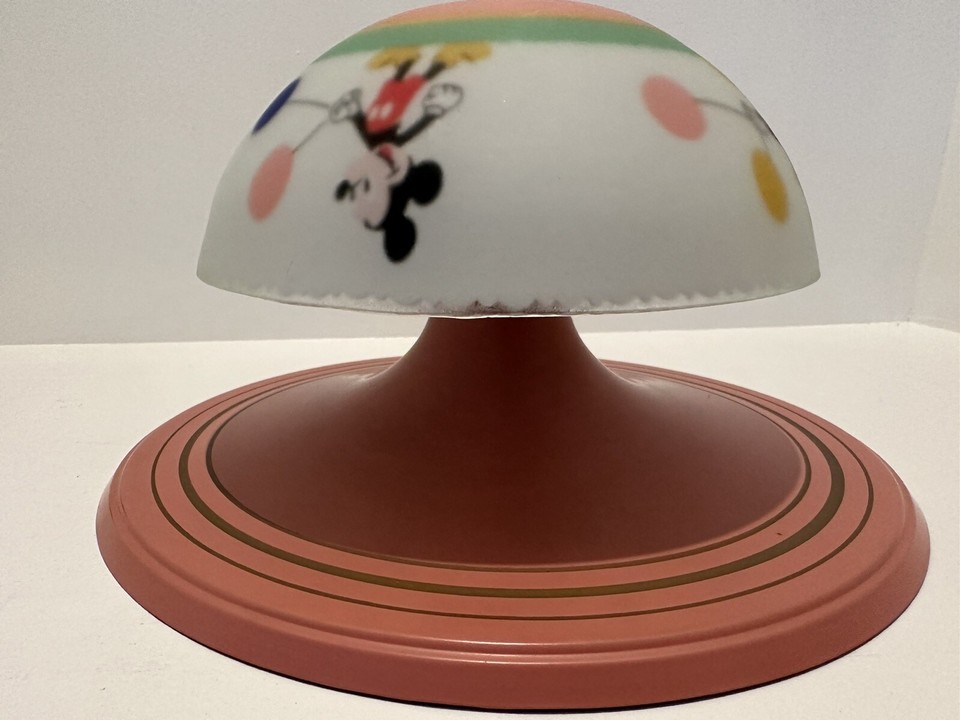 Vintage Disney CEILING LIGHT MICKEY MOUSE PLUTO DONALD DUCK Frosted ...