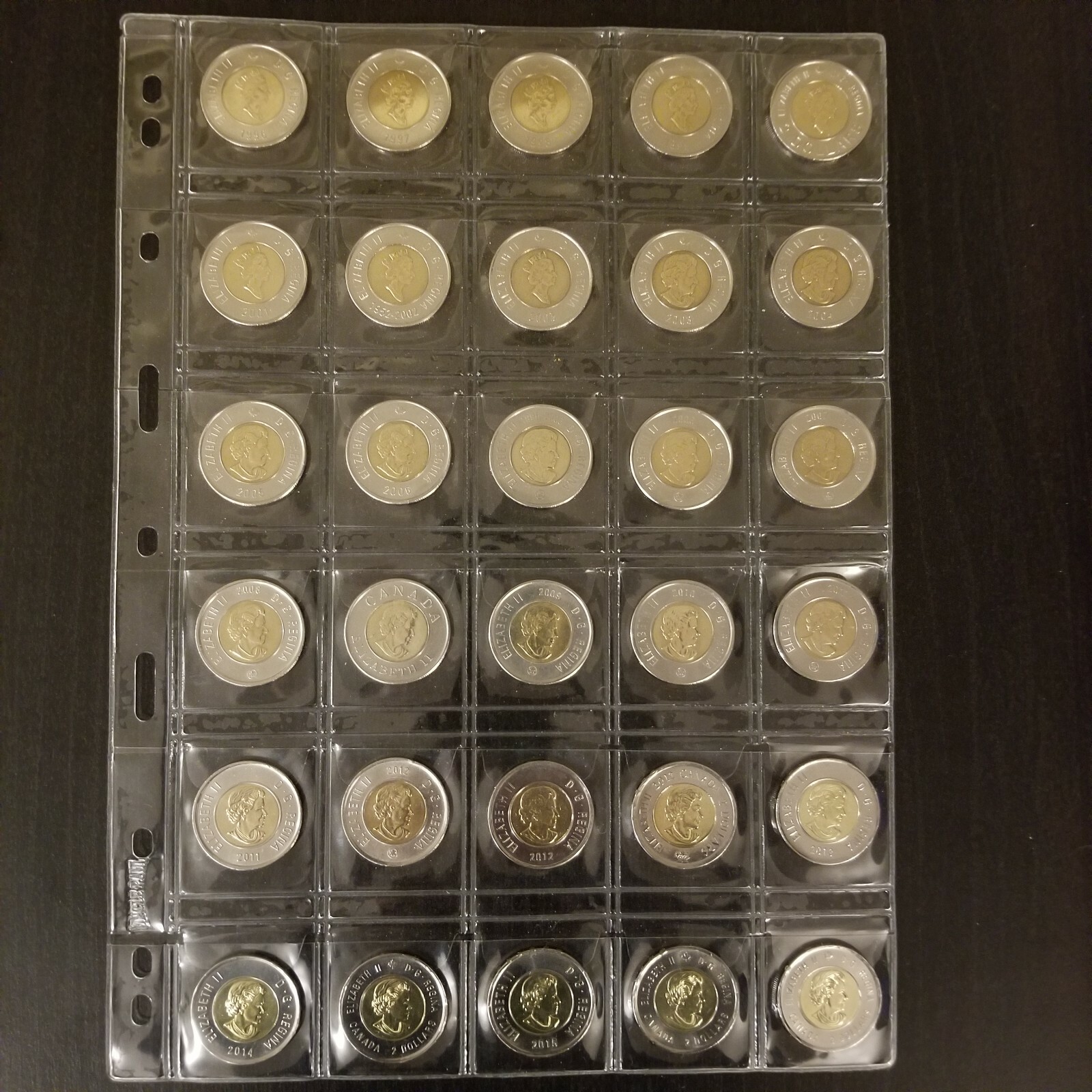 Canada 2 Dollar Coin Collection 1996-2020 Coloured + Plain Toonies 47 ...