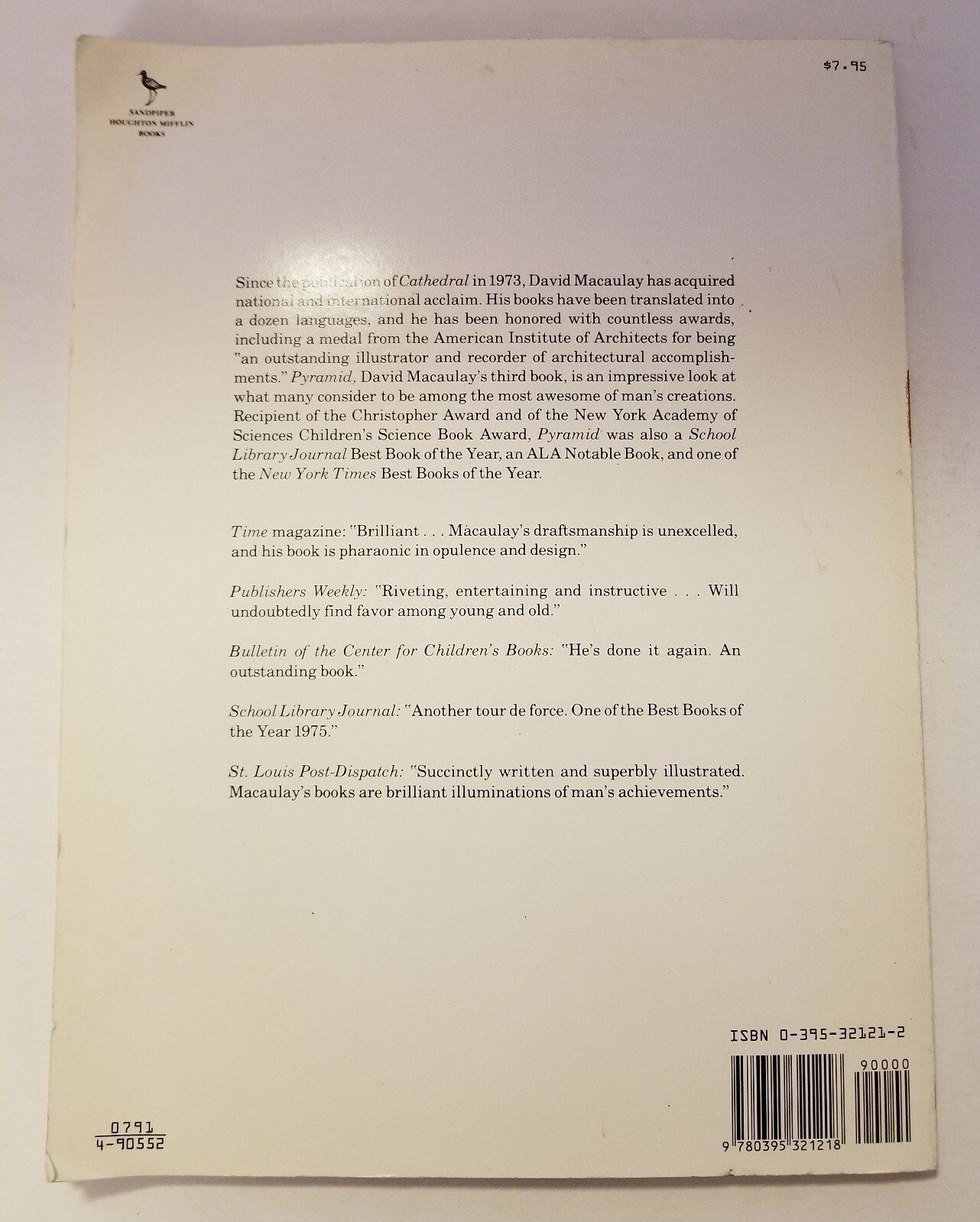 Pyramid by David Macaulay Paperback 1975 9780395321218| eBay