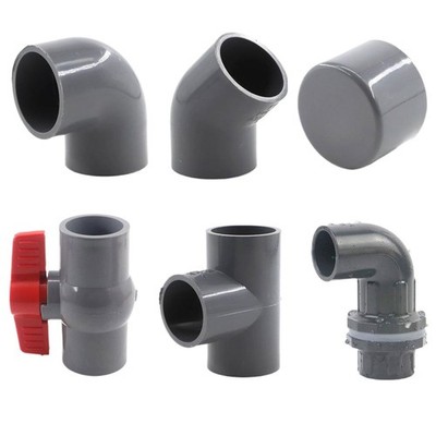 16-50mm PVC Fittings Rohr Klemme Winkel T-Stück Muffe Kleber Schlauch ...