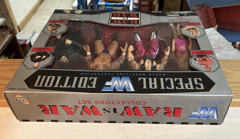 VTG WWF Raw Is War Special Edition Collectors Set 4 Figures 1997 NEW ...