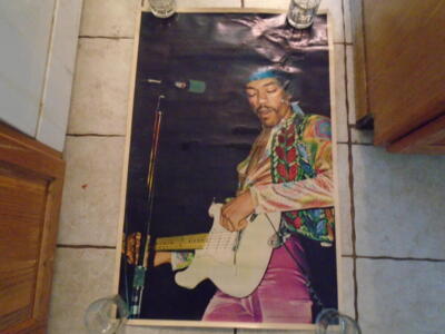 Rare Vintage Jimi Hendrix Poster 1972 Wizard & Genius Switzerland 35 x ...